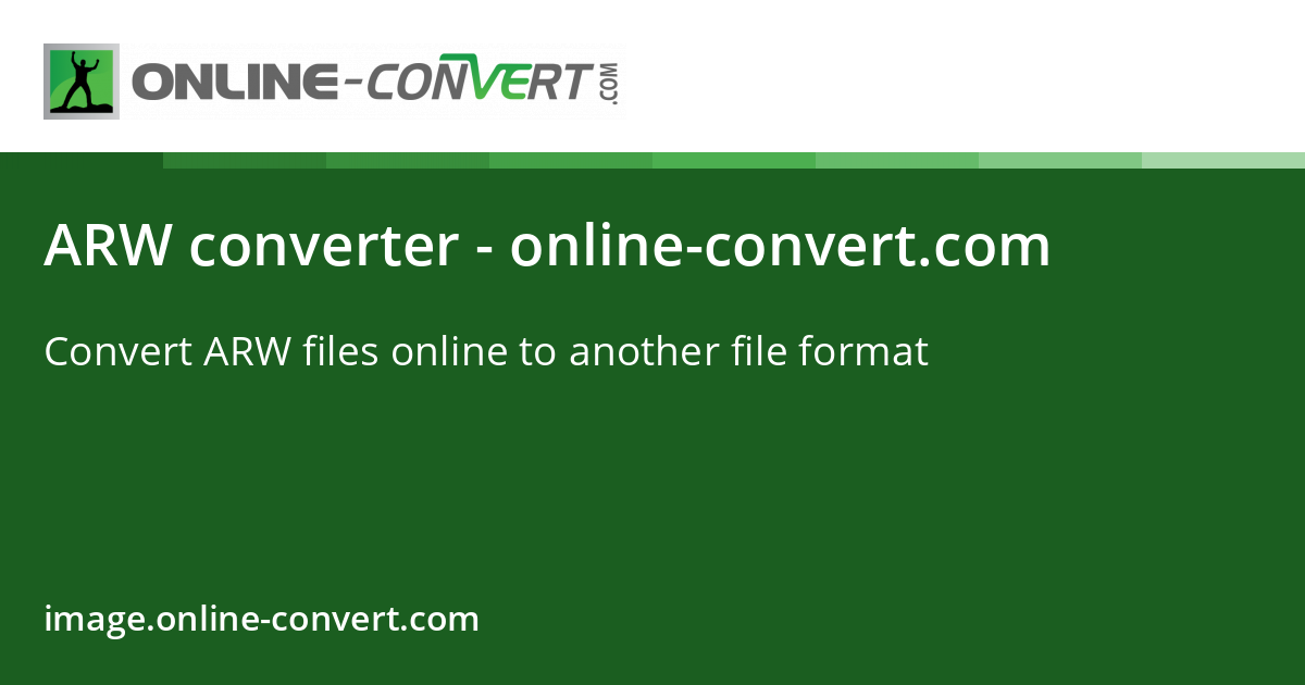 ARW converter - online-convert.com