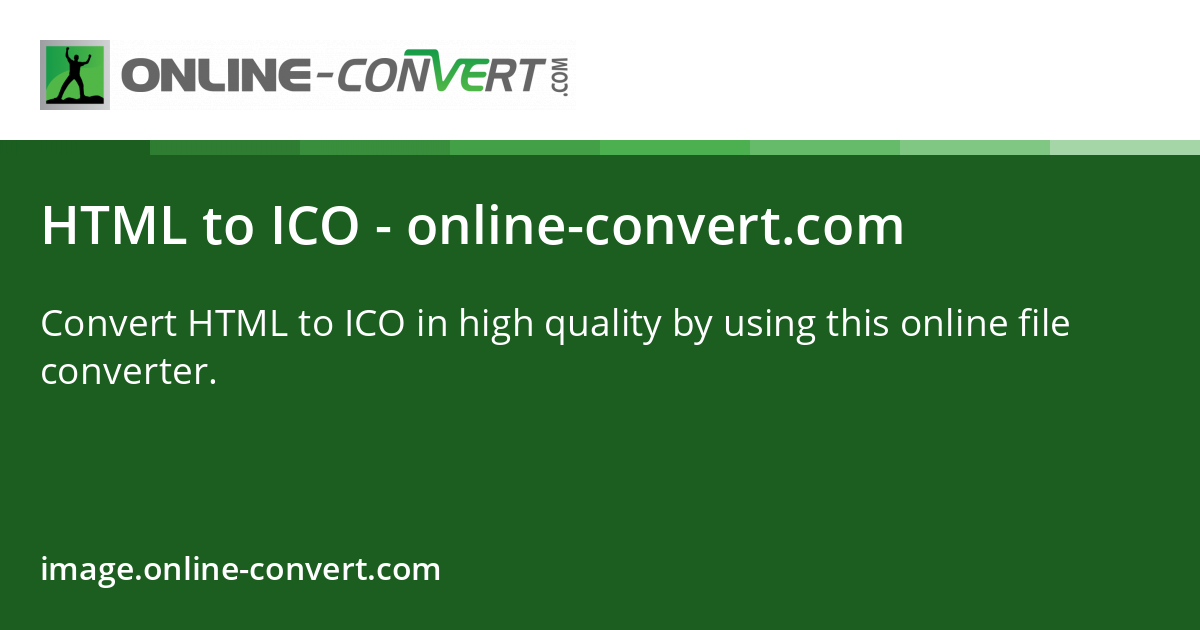 HTML to ICO - online-convert.com