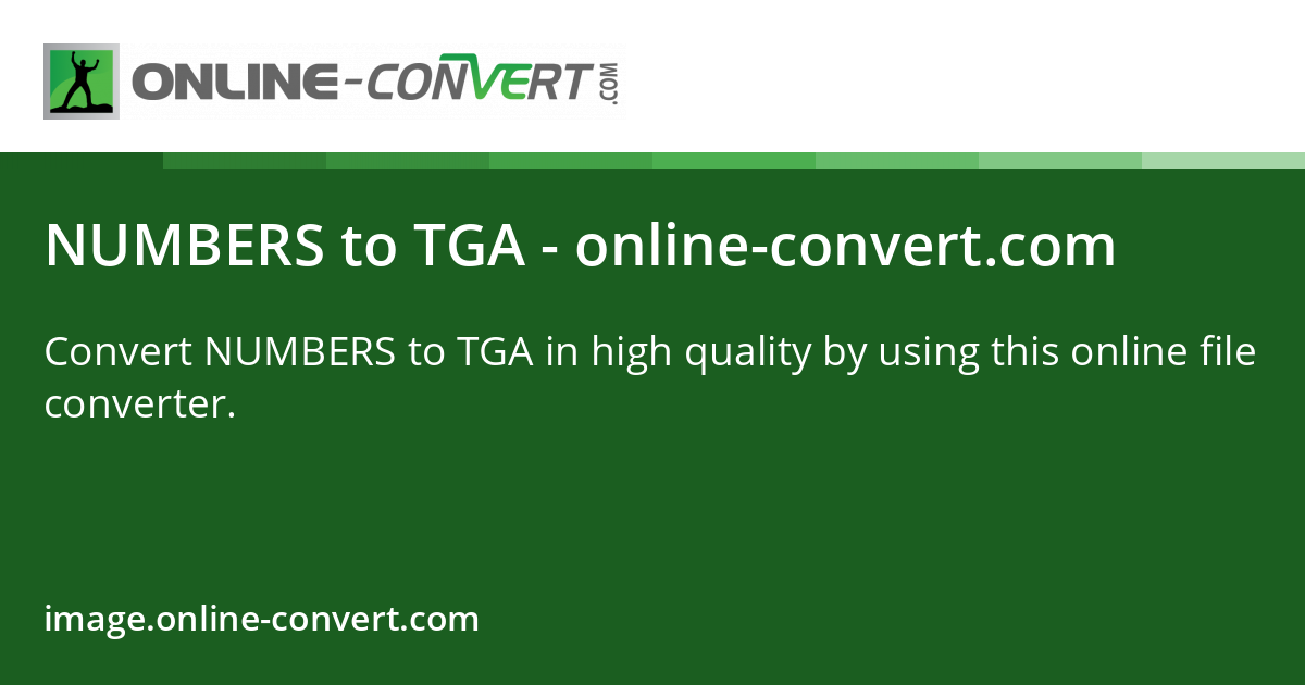 NUMBERS to TGA - online-convert.com
