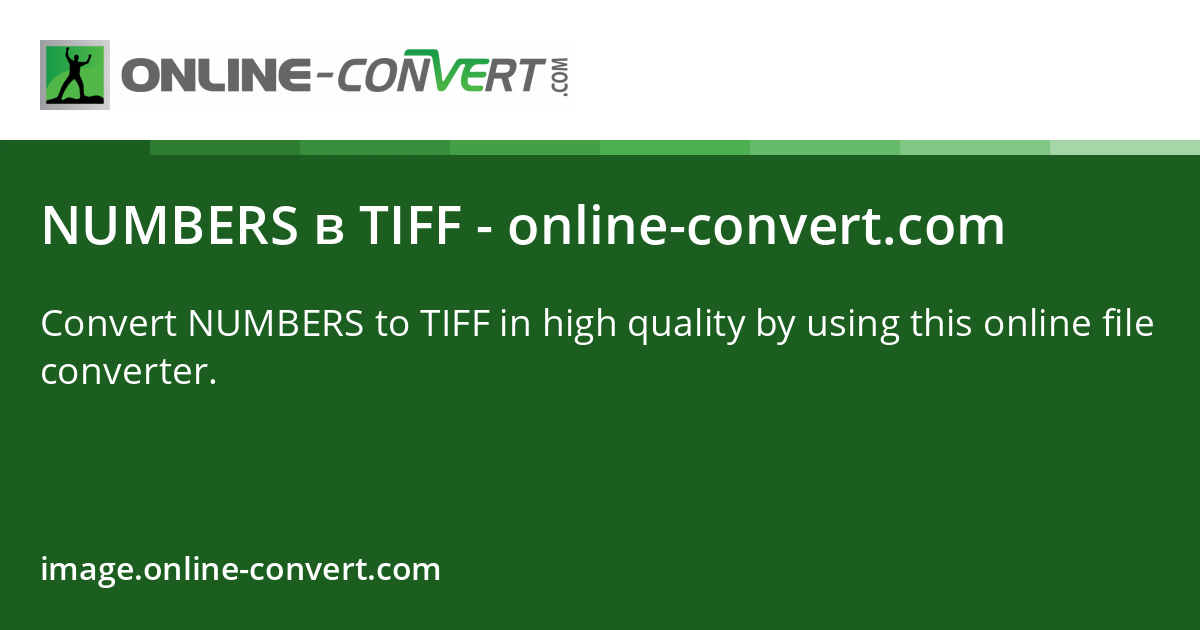 NUMBERS в TIFF - online-convert.com